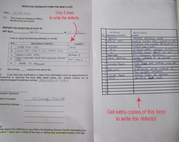 HDB Defect Checklist: BTO Singapore